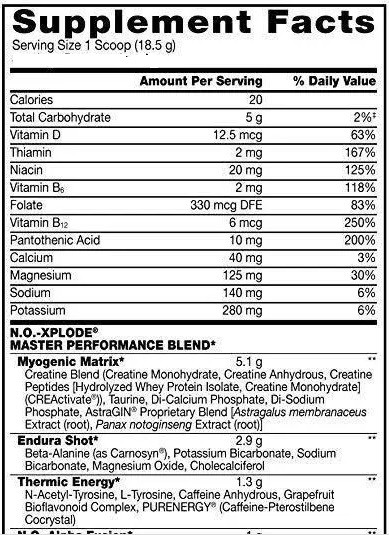 Pré Treino N.o. Xplode 60 Doses Bsn 1.11kg - Importado - Eua - Spartacus Importados