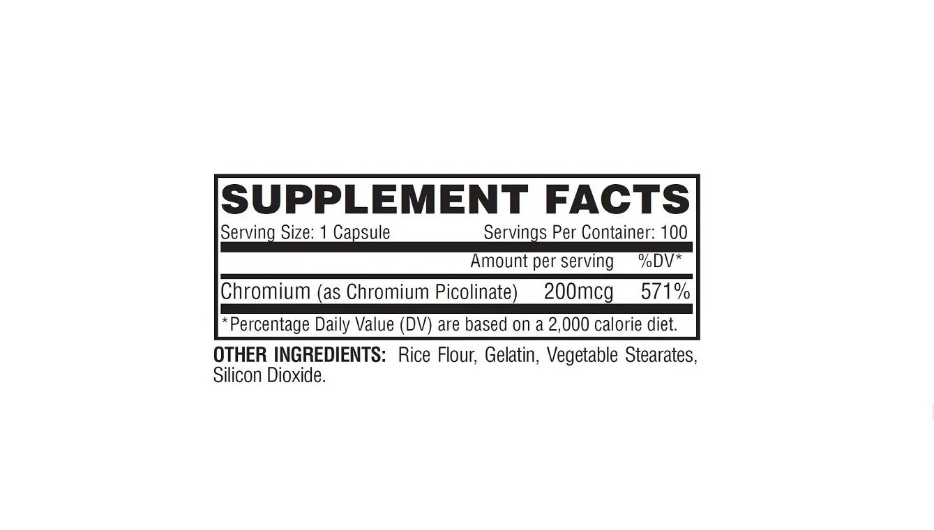 Nutrex Lipo 6 Chromium 100 Caps Picolinato De Cromo - Spartacus Importados