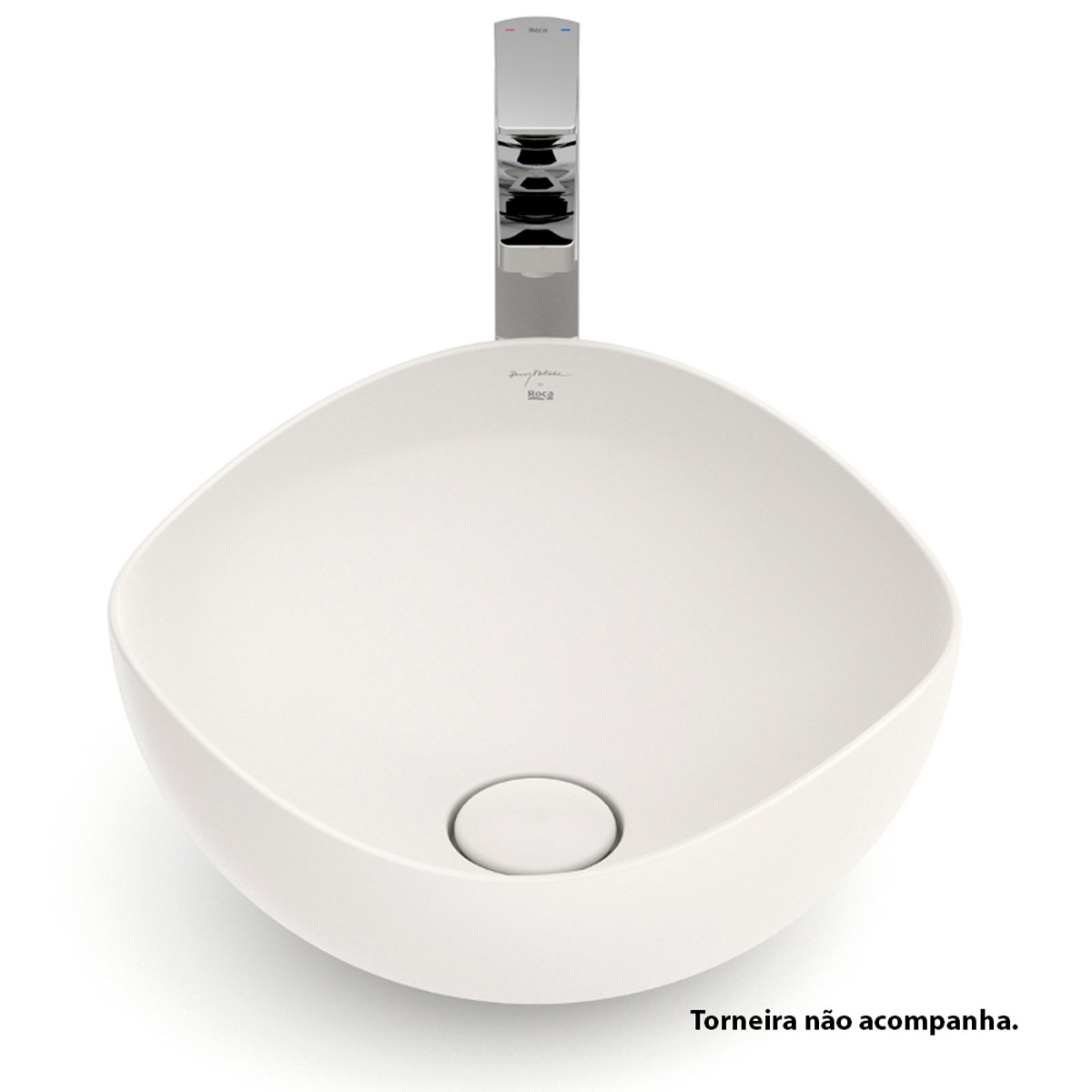 Cuba De Apoio Roca Ruy Ohtake Redonda Sem Mesa 37,5x37,5 Beige - Oca ...