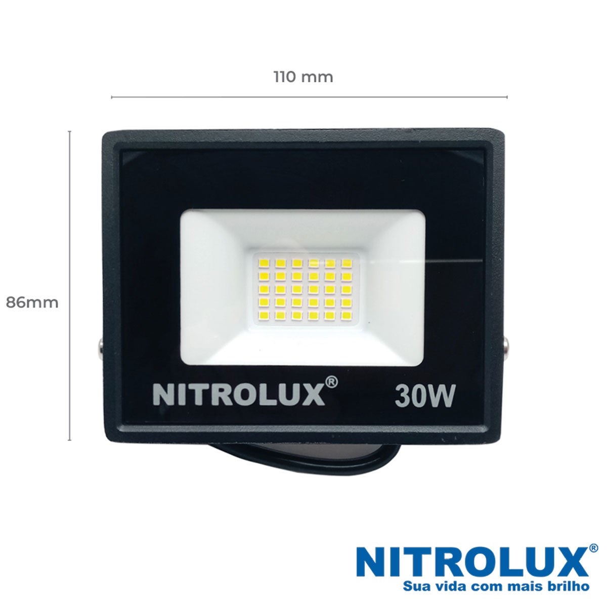 Refletor LED Bivolt 30W 6500K Luz Branca - Nitrolux - Oca Pisos e ...