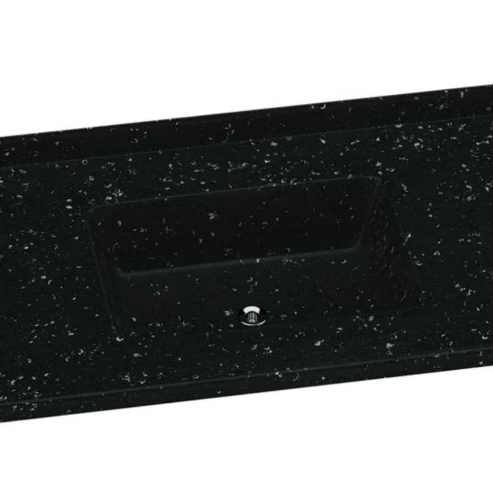 Pia De Mármore Sintético Granitada 120x55 Standard Preto A J Rorato ...