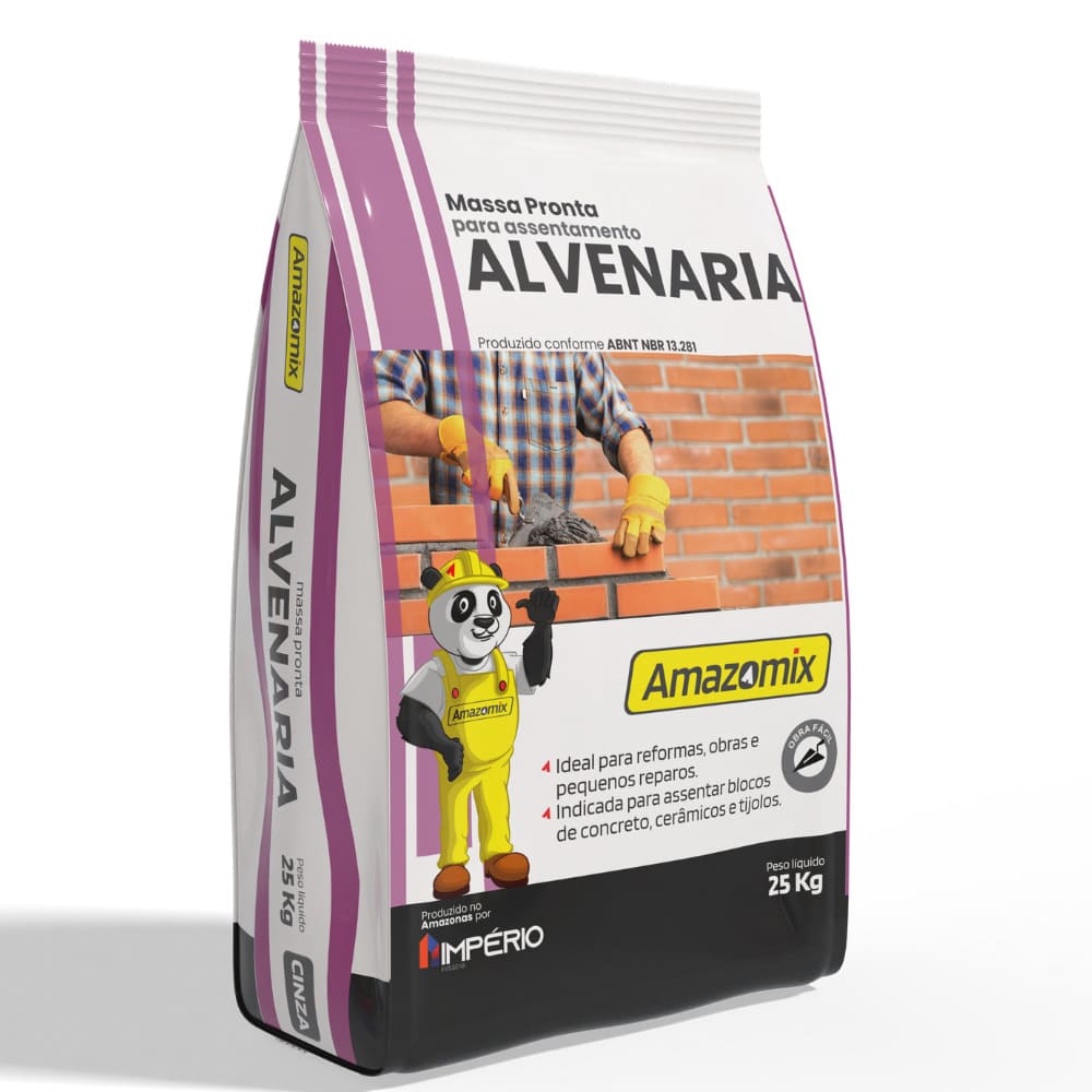 Argamassa Pronta Para Alvenaria 25kg Amazomix - Oca Pisos e Revestimentos