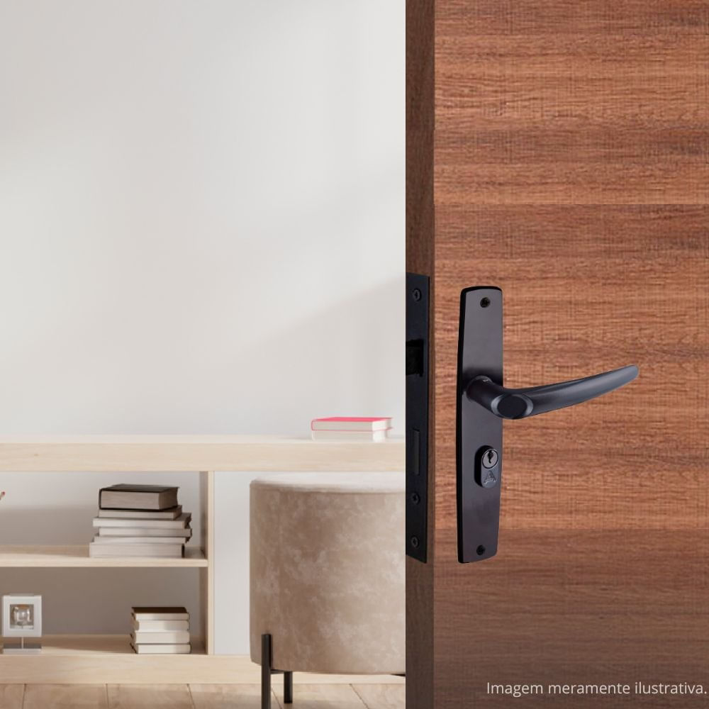 Fechadura Externa Joy F-2600/241 Preto Fosco Aliança - Oca Pisos e ...