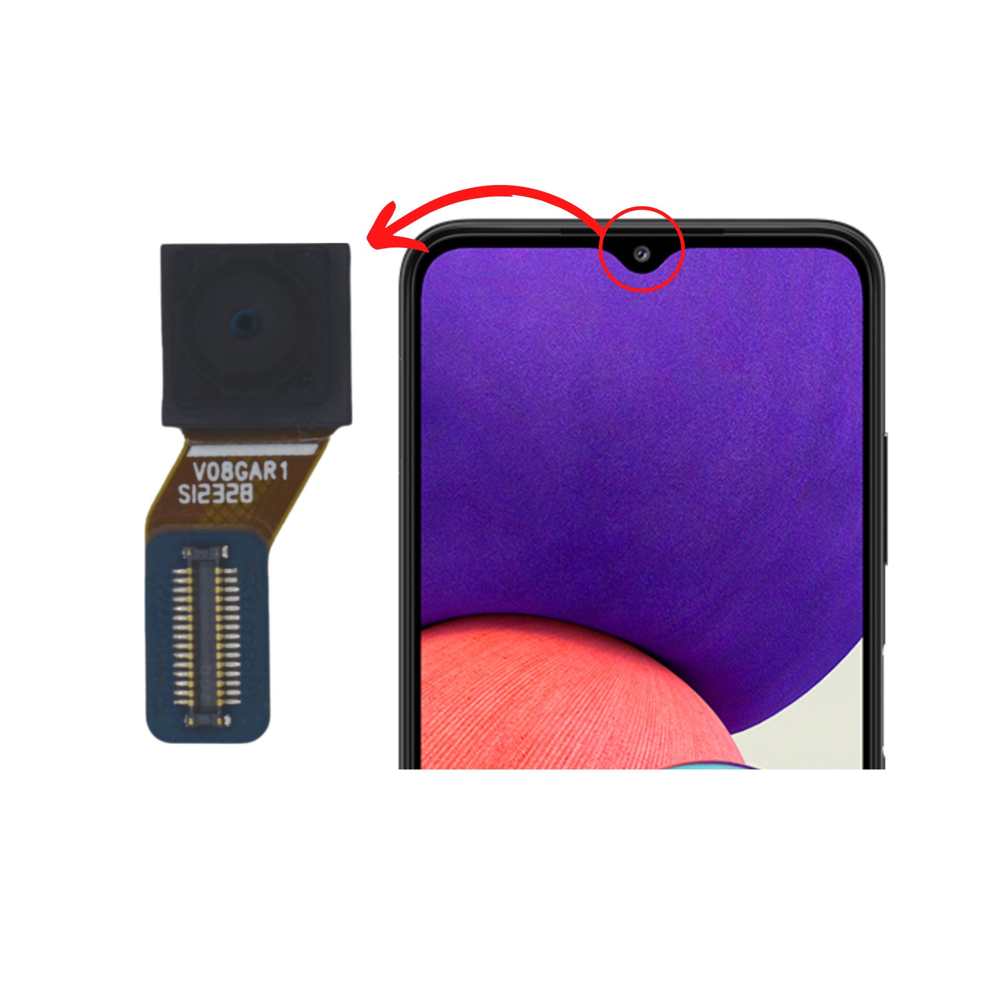 Câmera Frontal Galaxy A23 5g (a236) - PK Mobile - A sua Distribuidora ...