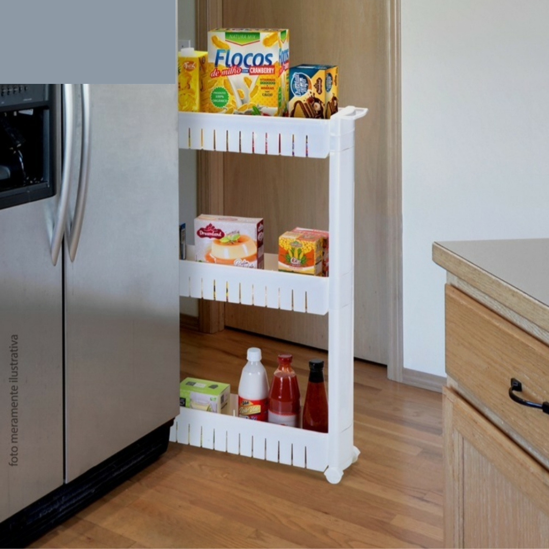 Prateleira multiuso com rodinhas - www.uzidecor.com.br