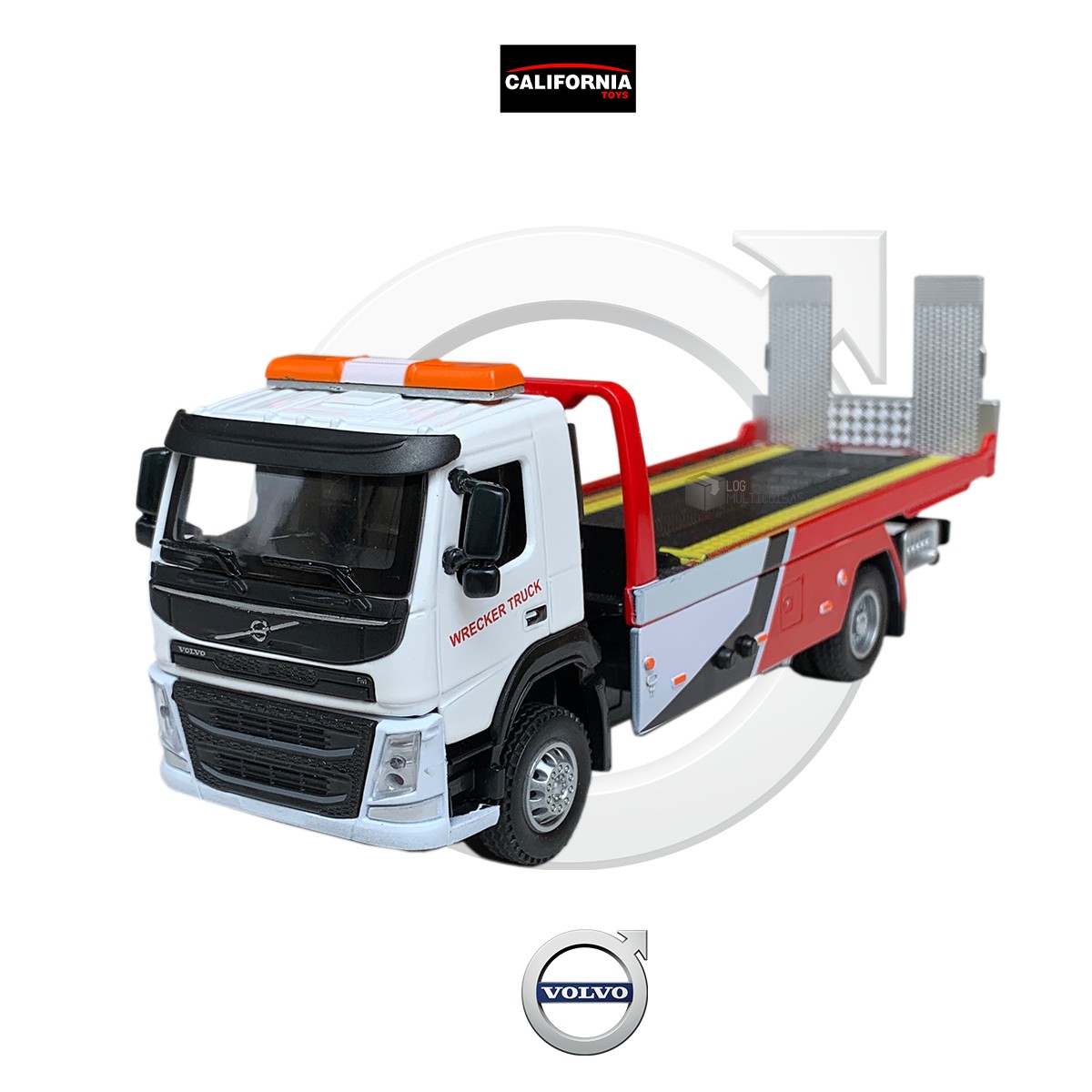 Miniatura Caminhão Volvo Guincho 1/50 California Action - Logmulticoisas
