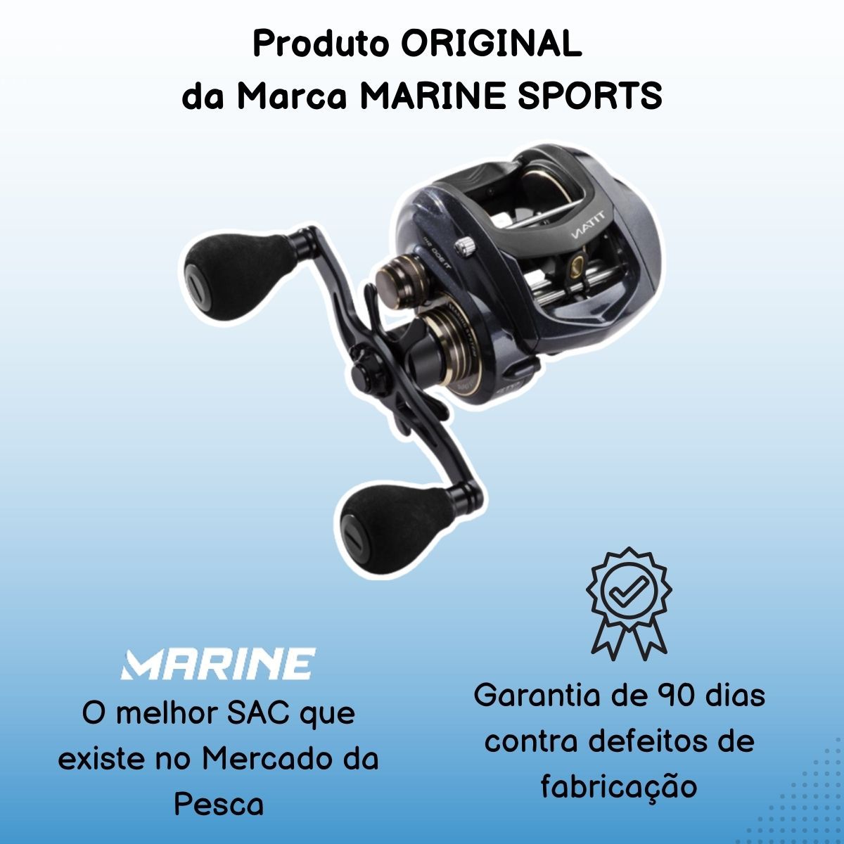 Carretilha Marine Sports Titan 300 Drag 12kg 7 Rolamentos - Pró Pesca