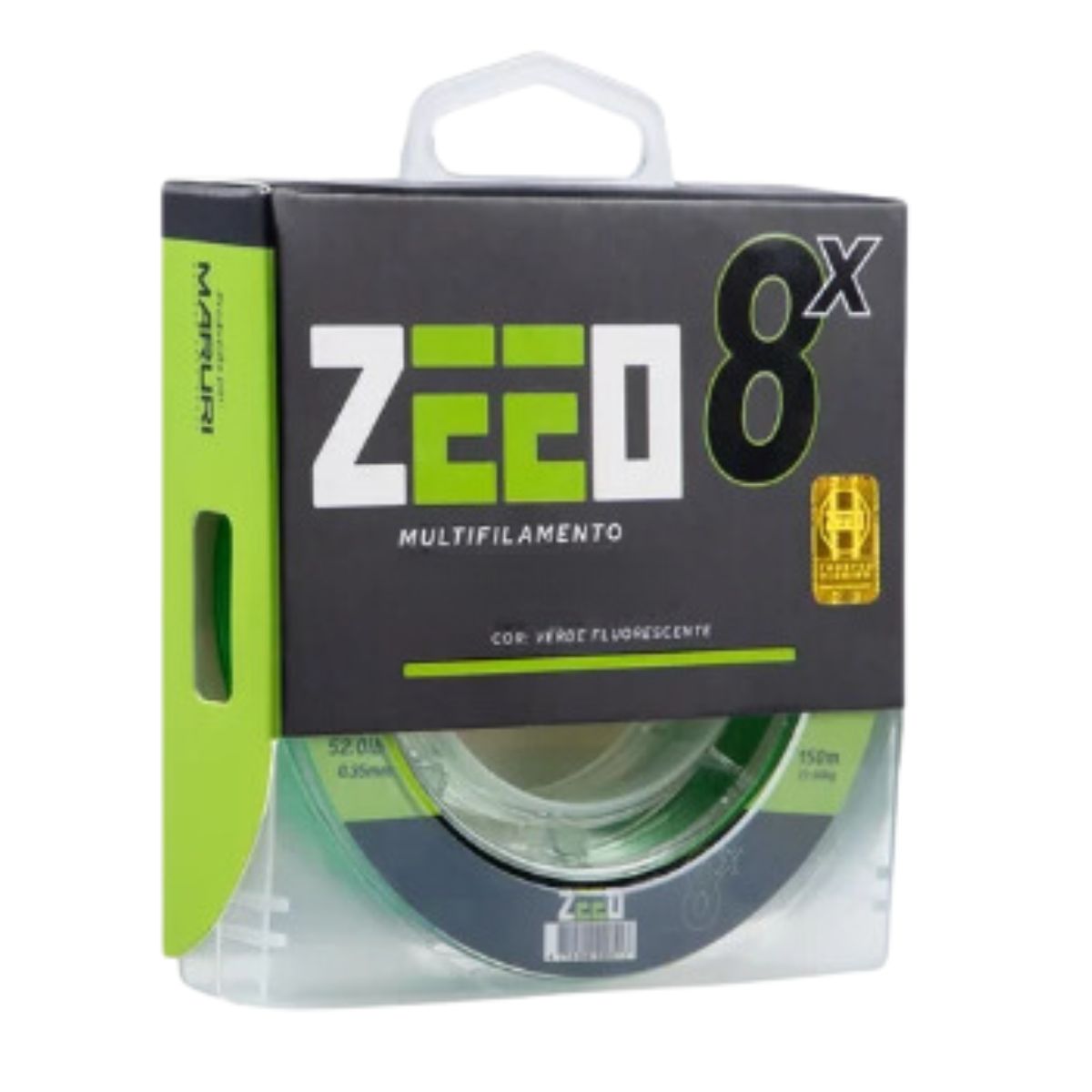 Linha Multifilamento ZEEO 8X 150 metros Verde Fluorescente - Pró Pesca