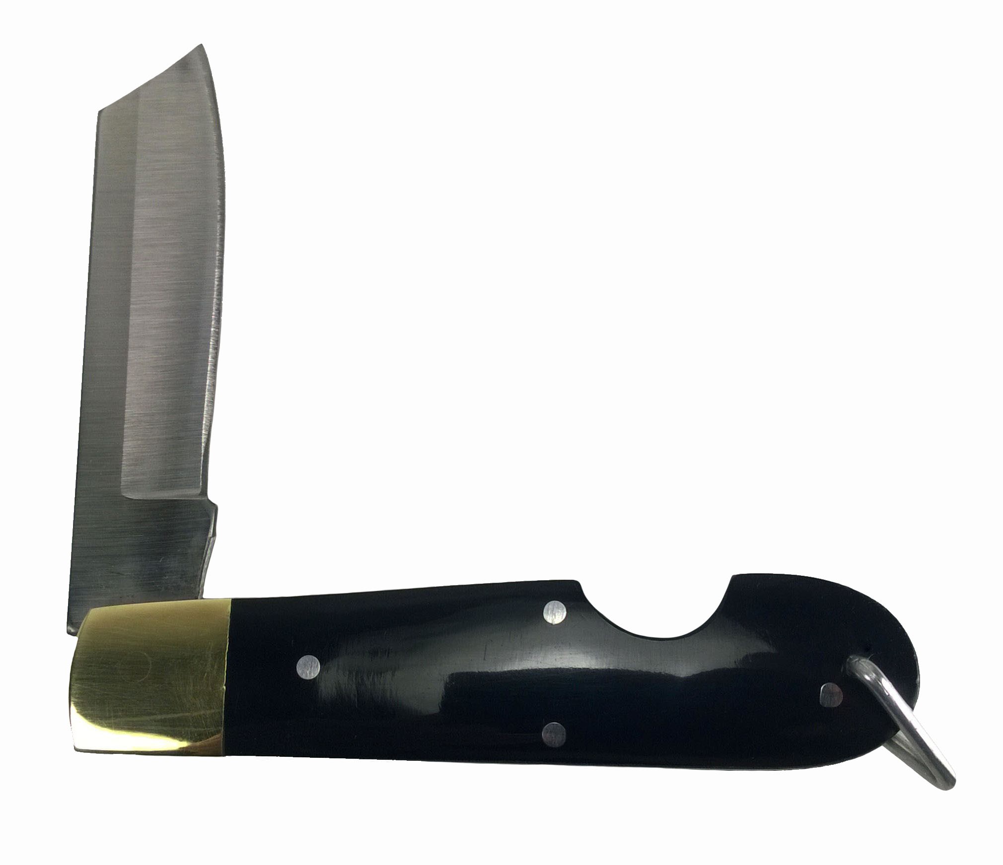 Canivete Zebu 638 Z2 Grande Inox Preto Com Bainha de Couro - Canivete ...