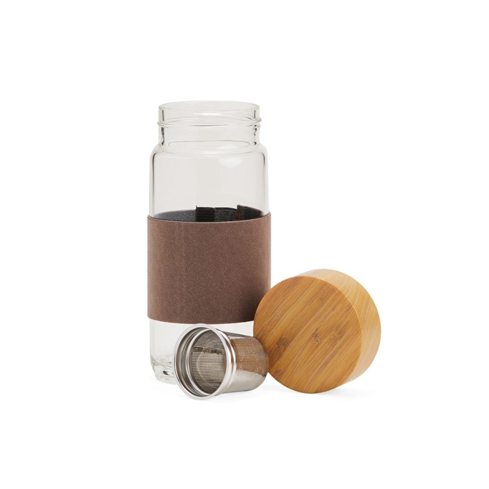 Garrafa de Vidro 400ml com infusor - Pronto Print Solucões Com.Visual