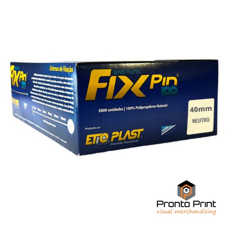 Fix Pin 100 – Antifurto (40mm) Neutro - Cx c/ 5.000 und - Pronto Print ...