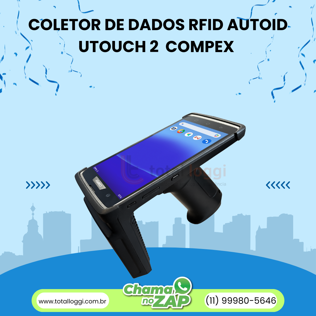 Coletor de dados RFID Autoid UTouch 2 - Total Loggi