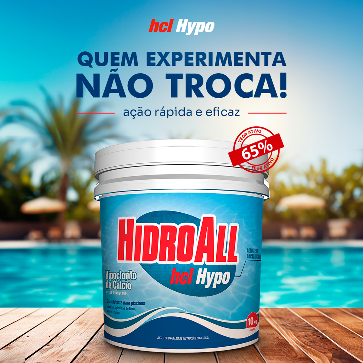 Cloro Granulado HCL Hypo Hipoclorito de Cálcio 65% 10 kg ...