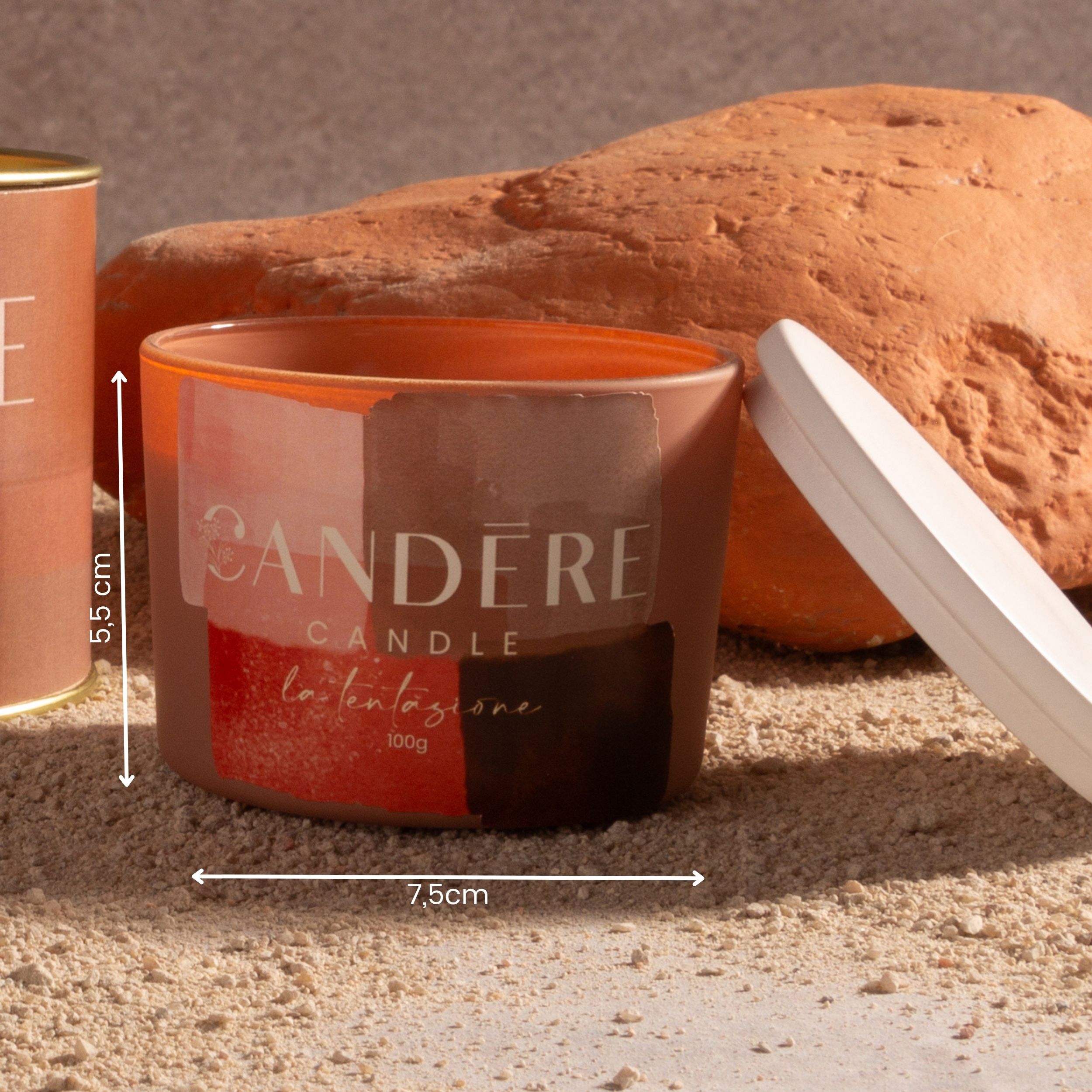 Vela aromática La tentacione - Linha Italy - 100 e 200 g - Candere Candle