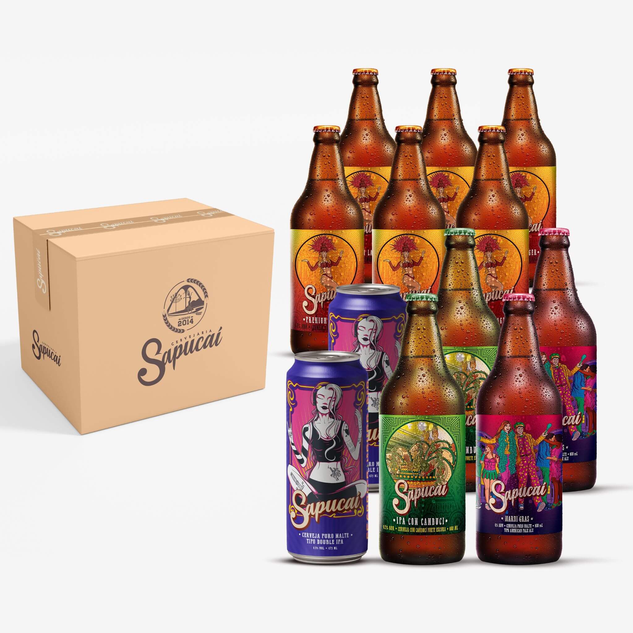 Cerveja artesanal Kit Degustação II - Pack 12 UNIDADES Garrafas ...