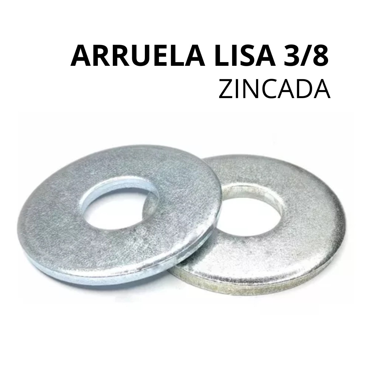 Arruela lisa zincada 3/8 - MEGAFER