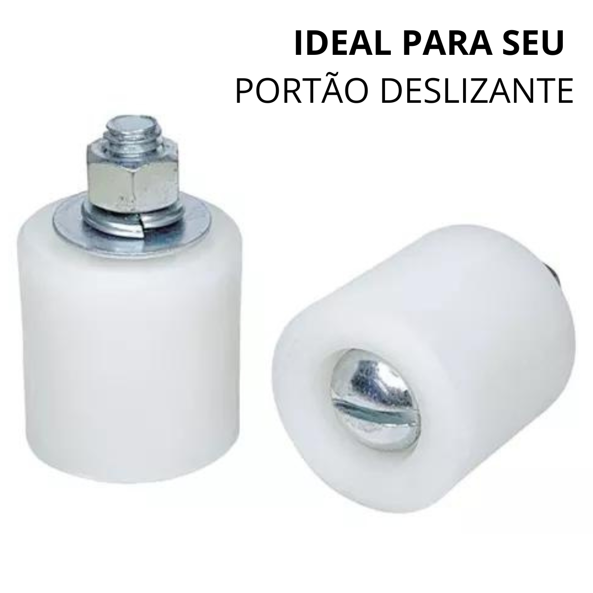 Rolete tecnil em polipropileno 36 mm, utilizado em portões deslizantes ...