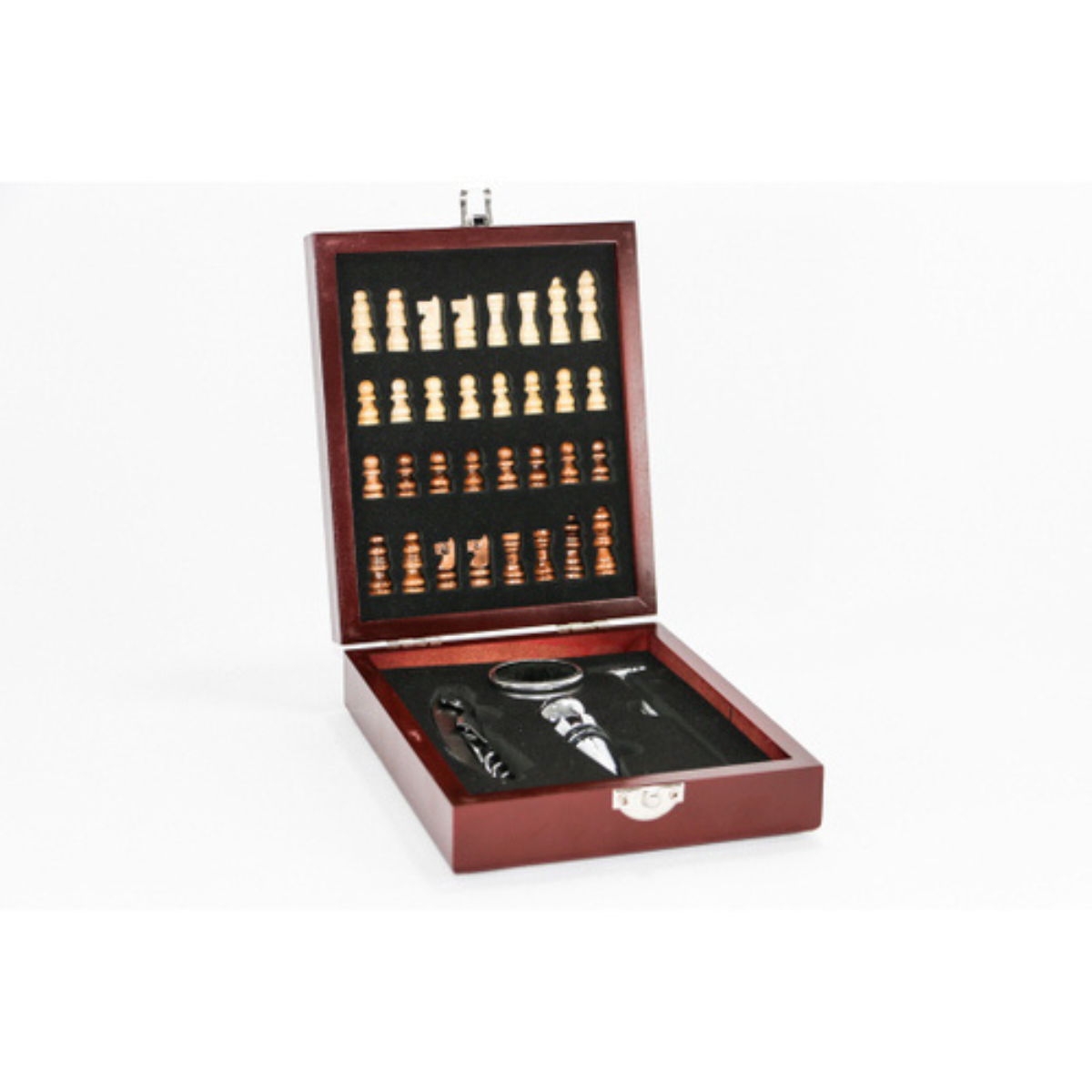 KIT DE VINHO C/ JOGO DE DAMA - UP PRESENTES E UTILIDADES
