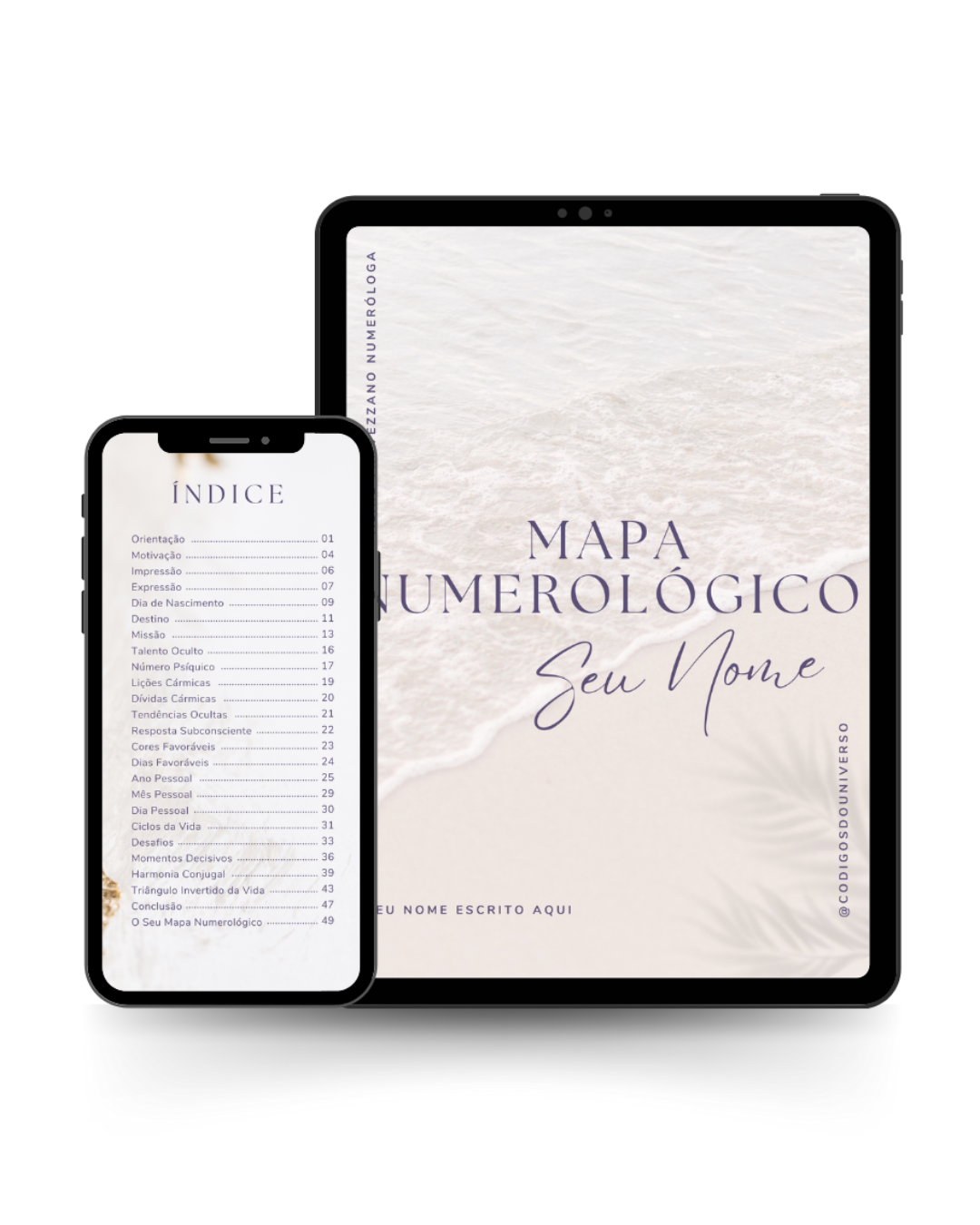 Mapa Numerológico Completo l Numerologia Cabalística - Códigos do ...