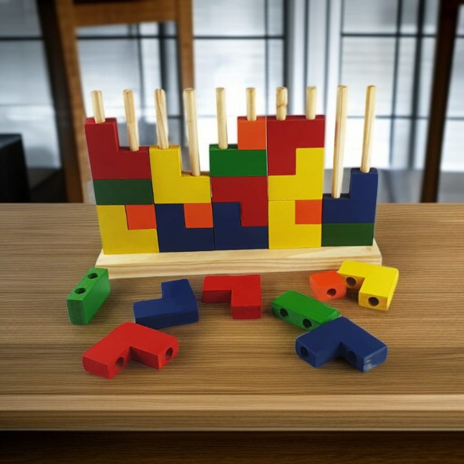 Blocos De Encaixes Tetris 25pç Vertical Raciocínio Educativo ...