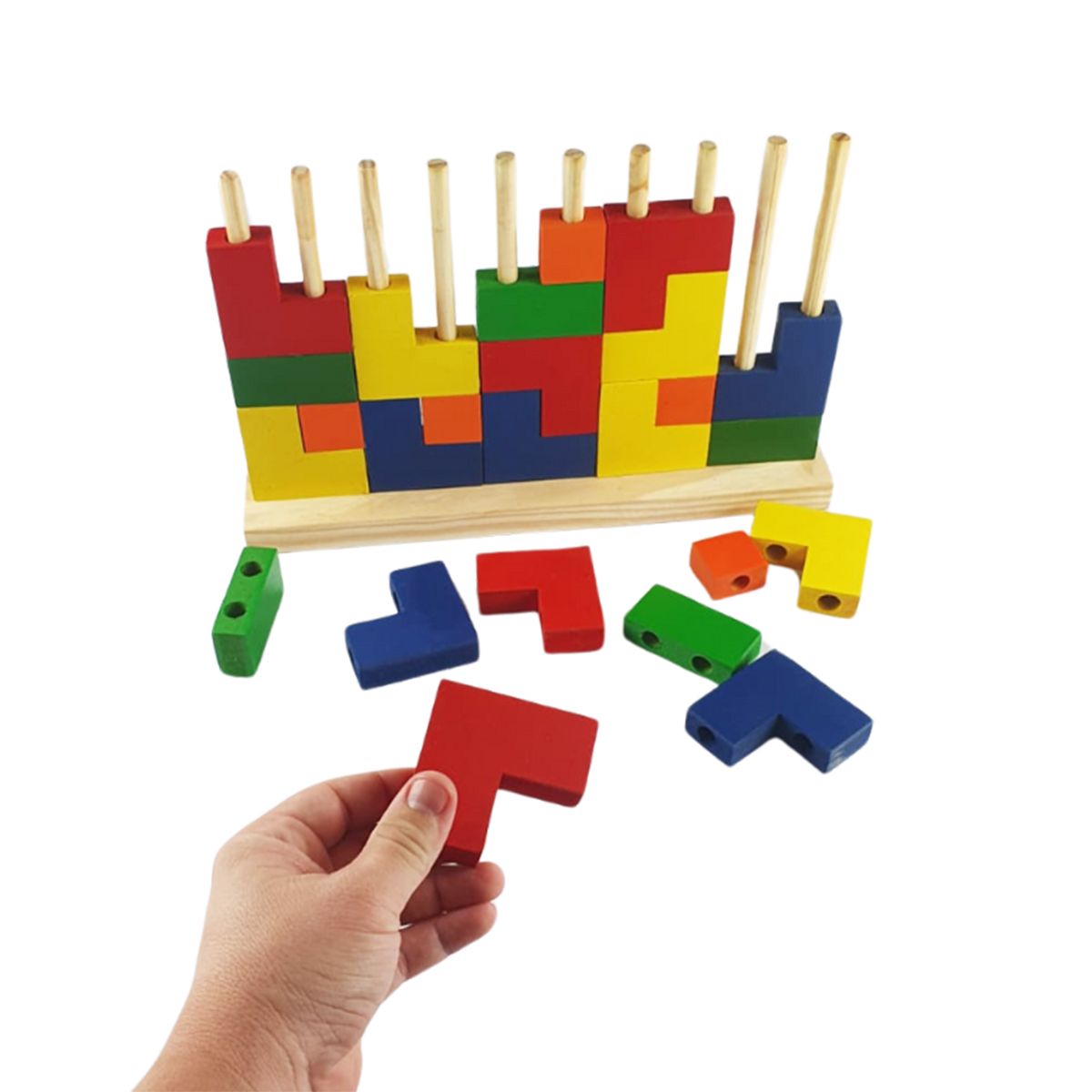Blocos De Encaixes Tetris 25pç Vertical Raciocínio Educativo ...
