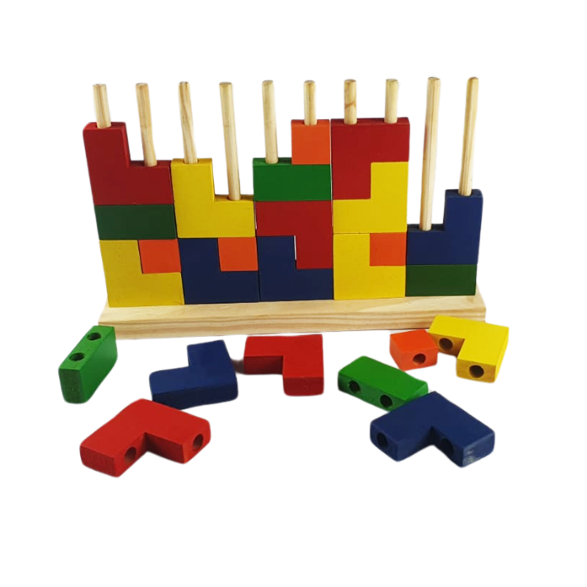 Blocos De Encaixes Tetris 25pç Vertical Raciocínio Educativo ...