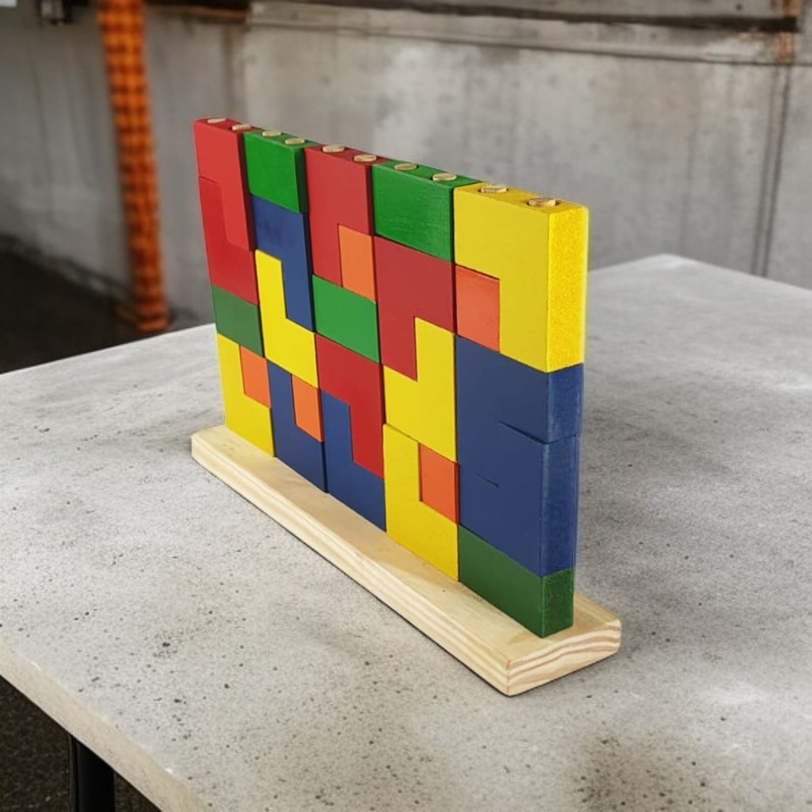 Blocos De Encaixes Tetris 25pç Vertical Raciocínio Educativo ...