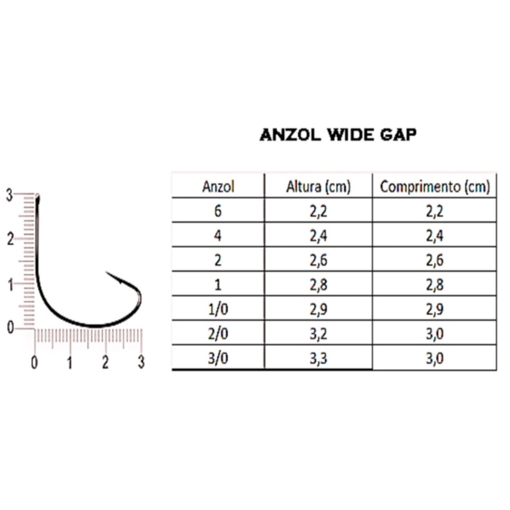 Anzol Crown Wide Gap Black - Biteron Pesca