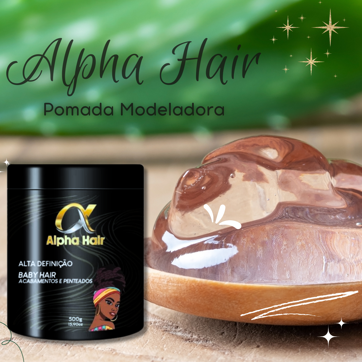 Pomada Modeladora Alpha Hair Trança Nagô E Baby Hair 500g - Marroger ...