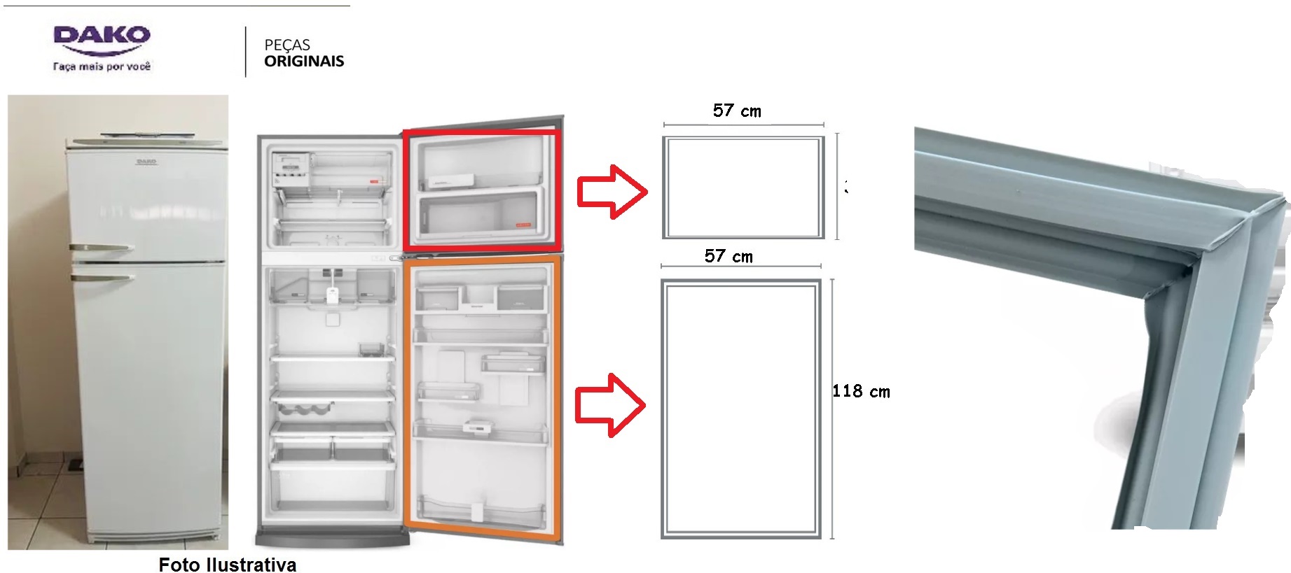 borracha de geladeira - Borracha para Geladeira: Freezer, Balcões e ...