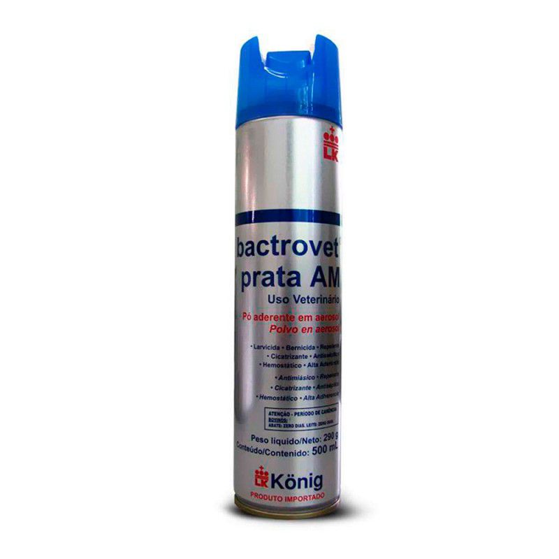 Bactrovet Spray Prata 500 mL - Konig - KV Medical Produtos Hospitalares ...