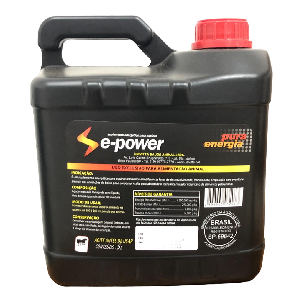 E-Power 5 Lts - Univittá - KV Medical Produtos Hospitalares e Veterinários