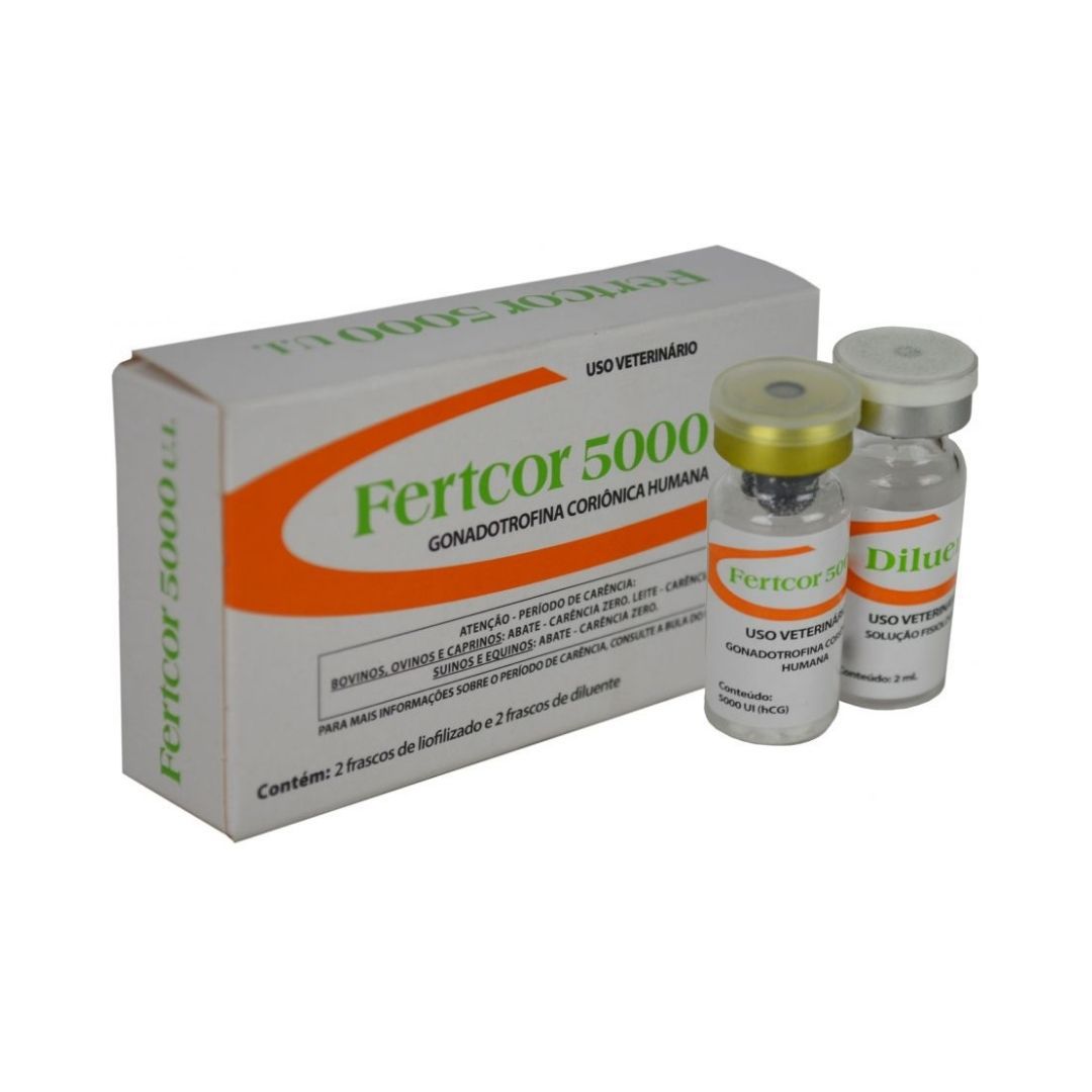 Fertcor Hcg 5000 UI Kit Com 2 Ampolas + 2 Diluentes - Ceva - KV Medical ...