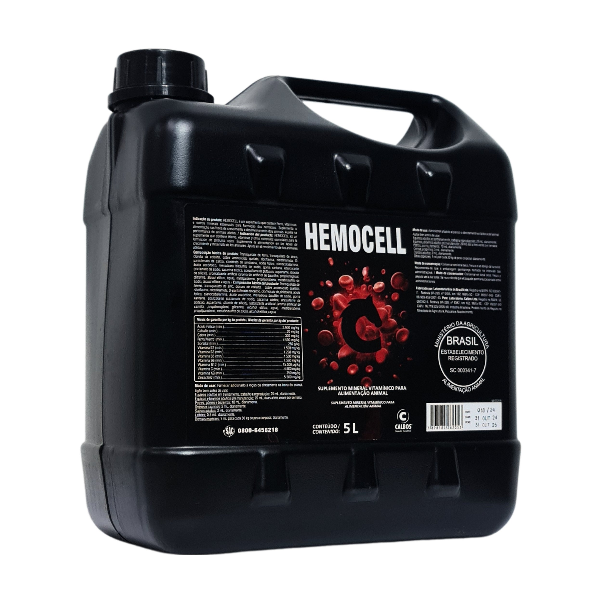 Hemocell Galão 5 Lt - Calbos - KV Medical Produtos Hospitalares e ...