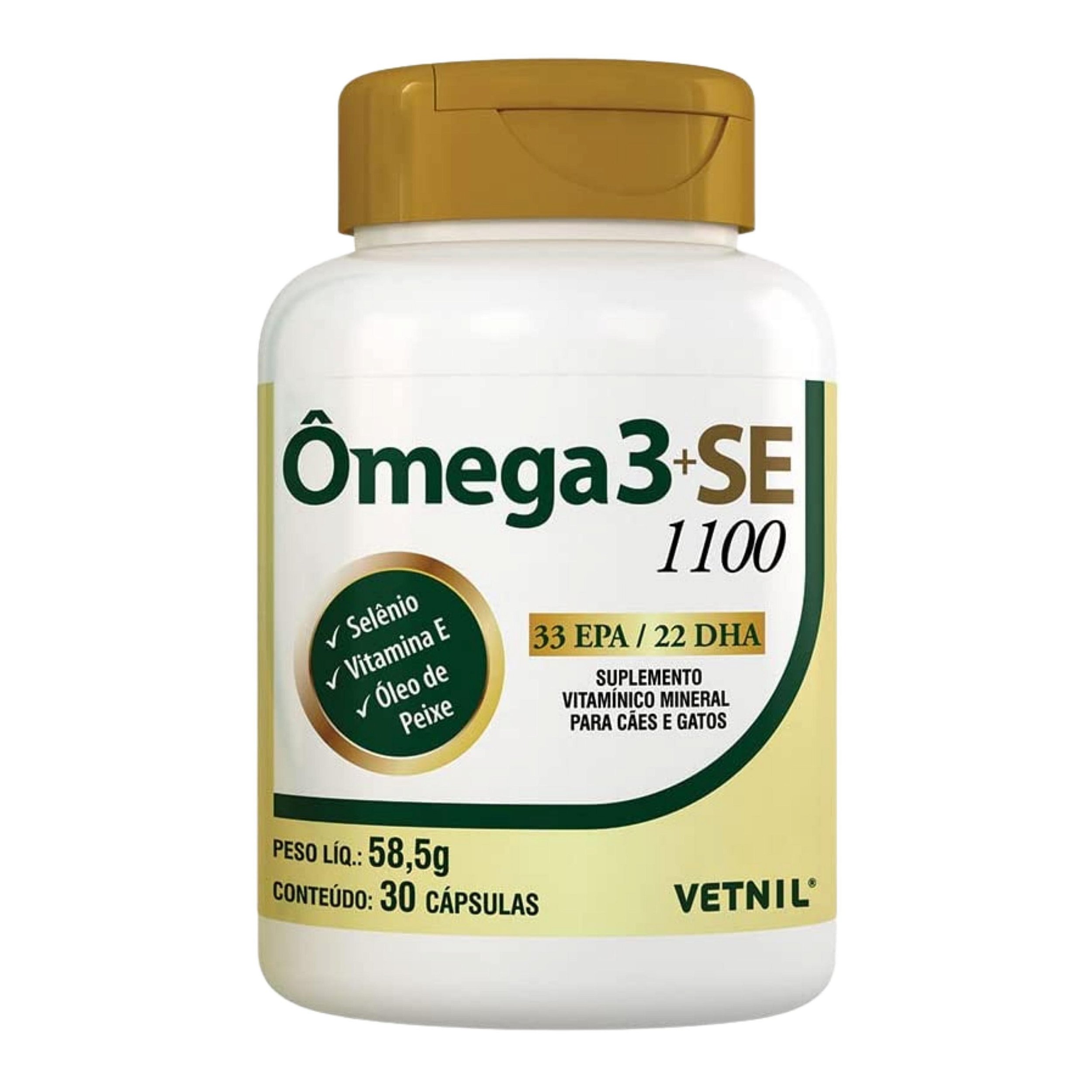 Omega 3 + Se 1100 30 Cápsulas - Vetnil - KV Medical Produtos ...