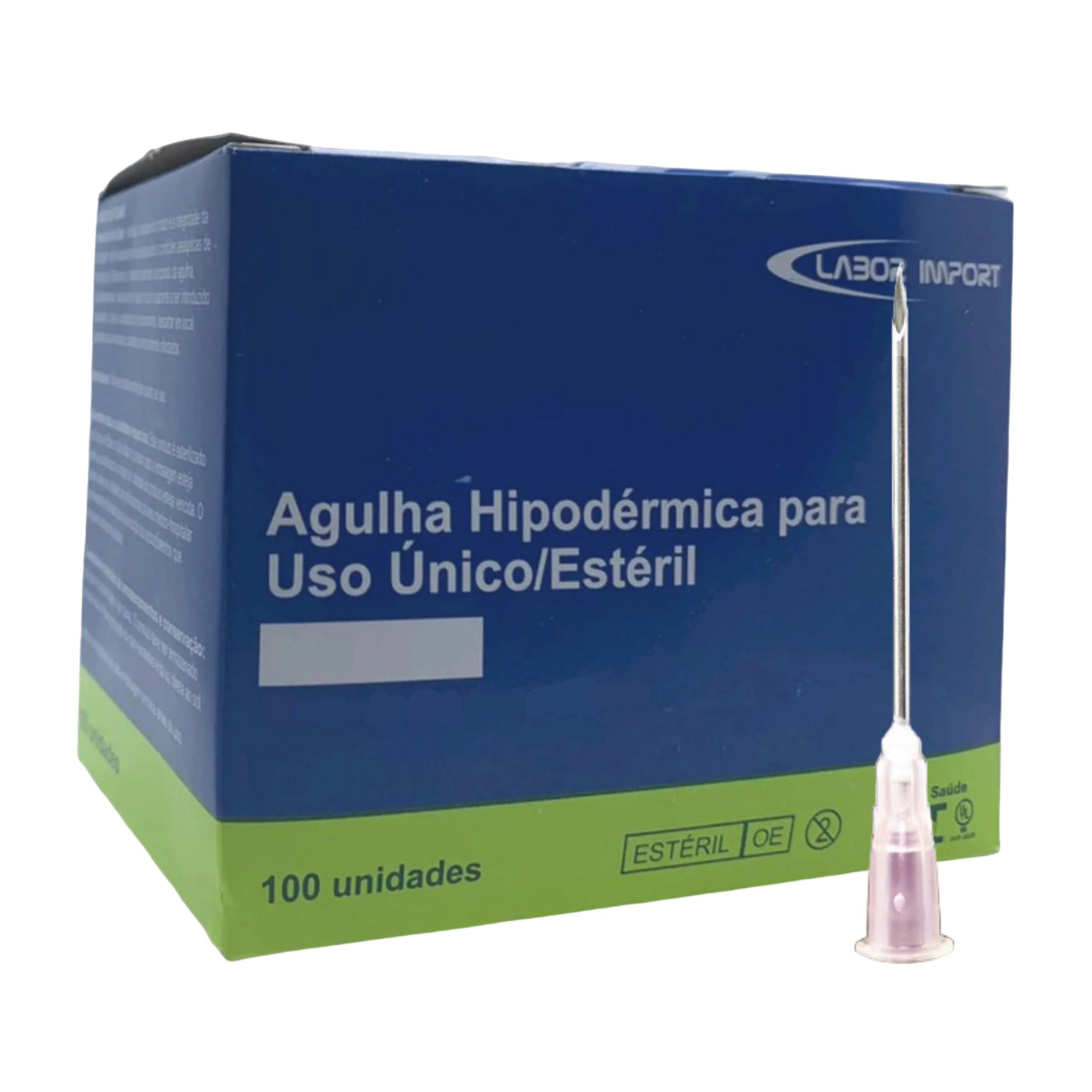 Agulha 40 x 1,2 mm Hipodérmica Descartável - Labor Import - KV Medical Produtos Hospitalares e ...