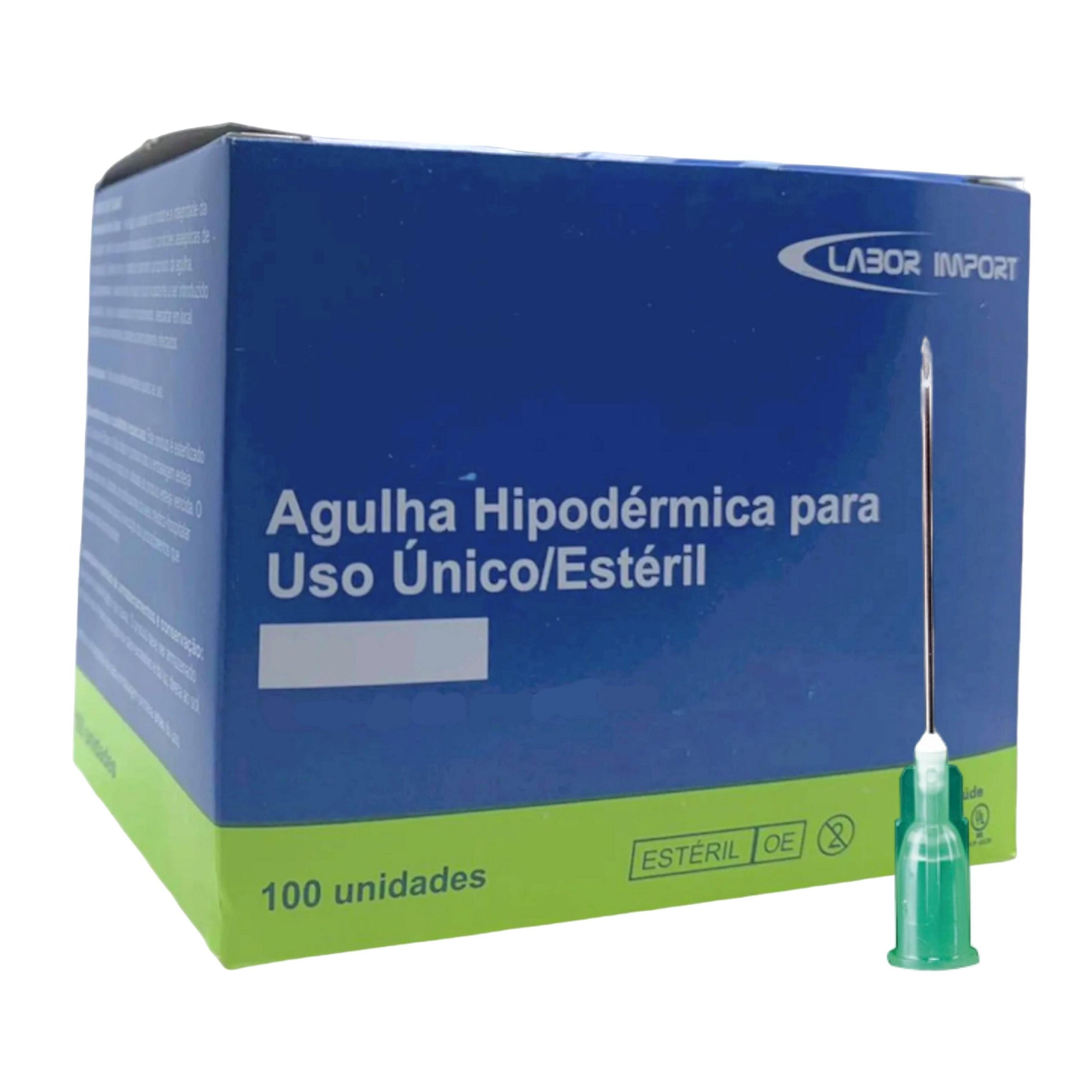 Agulha 30 x 0,8 mm Hipodérmica Descartável - Labor Import - KV Medical ...
