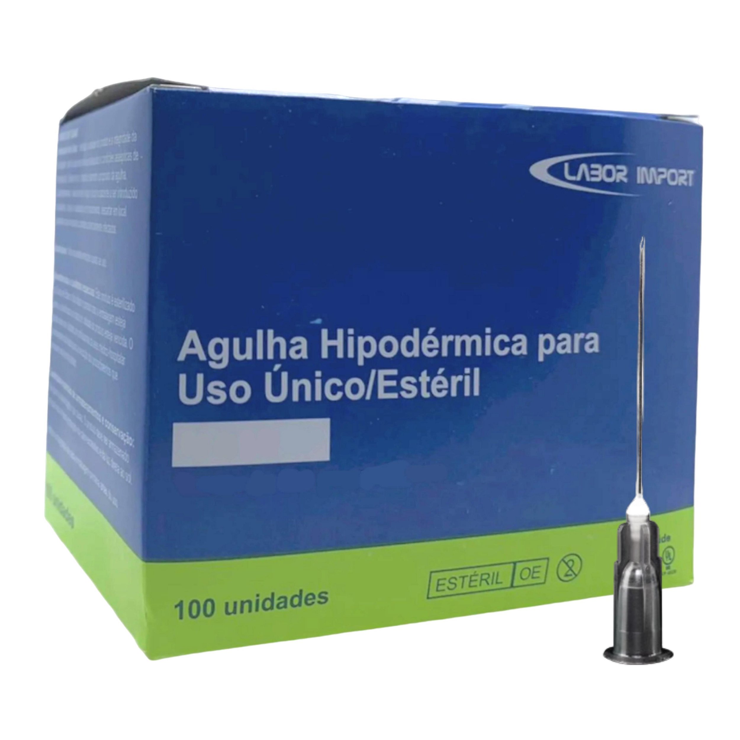 Agulha 30 x 0,7 mm Hipodérmica Descartável - Labor Import - KV Medical ...
