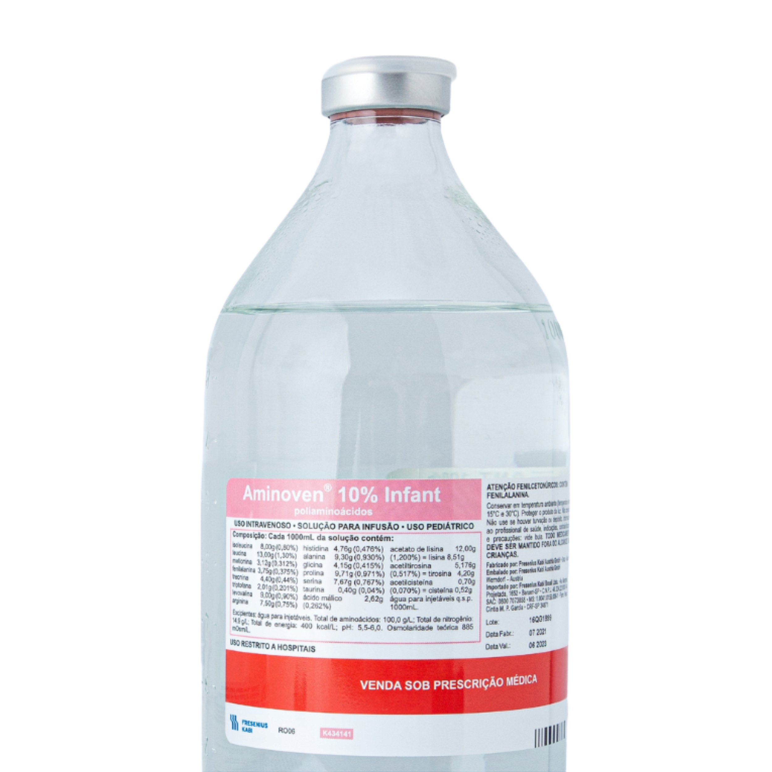 Aminoven 10% Infant 1 Lt - Fresenius Kabi - KV Medical Produtos Hospitalares e Veterinários