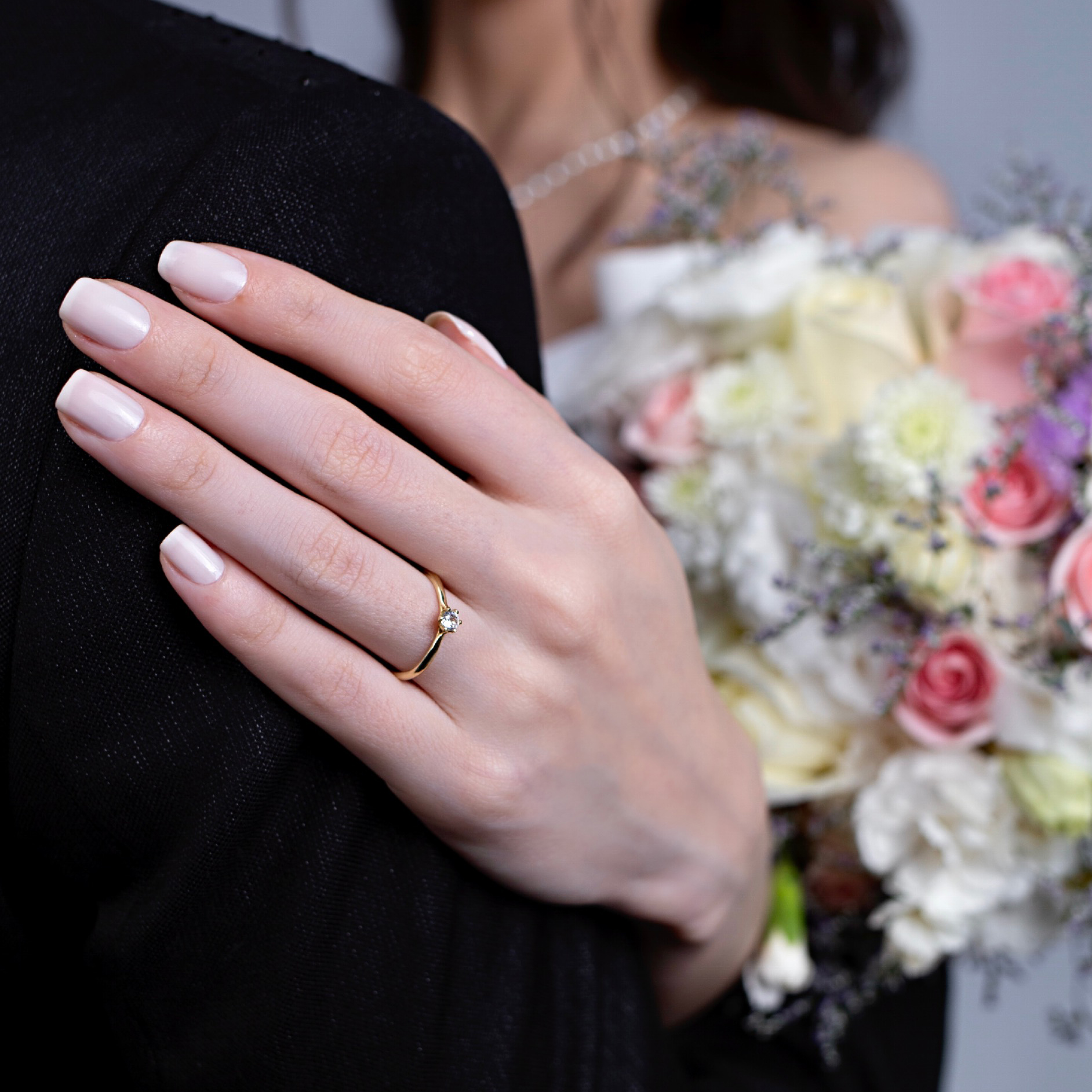 Anel Solitário de Noivado em Ouro AN214 - Cansian