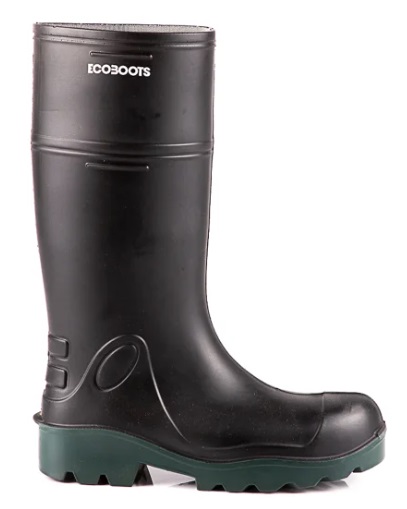 Bota Pvc Bico de Composite CA34233 Ecoboots Bracol 35Cm Preto e Verde - Original EPI
