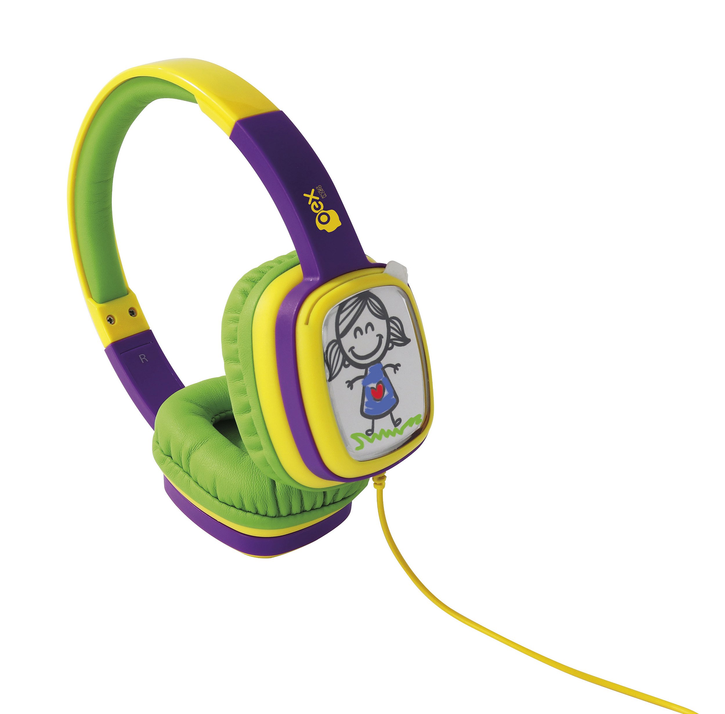 Fone De Ouvido Infantil OEX KIDS Cartoon HP302 85dB - Verde e Roxo ...