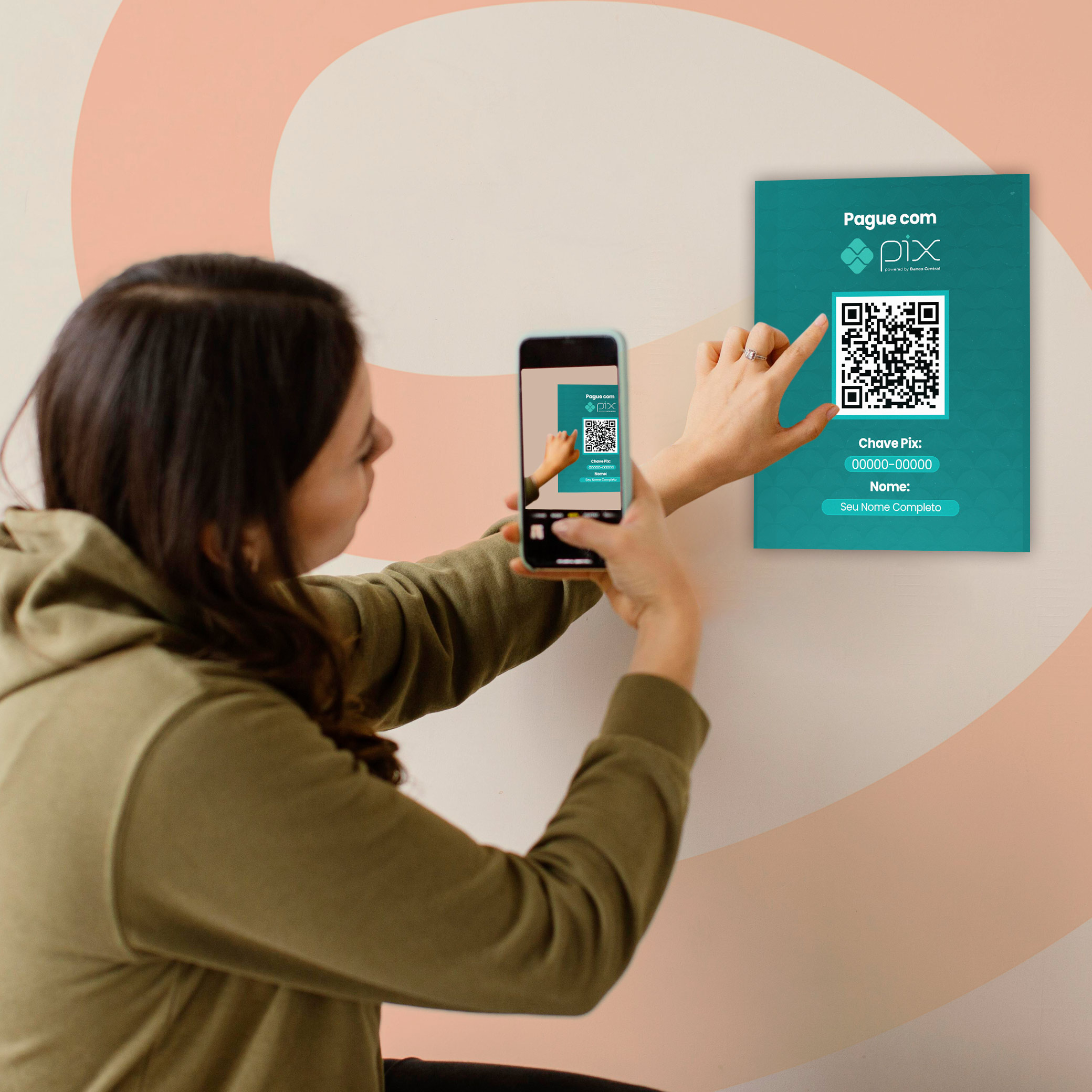 Placa Pix com Qr Code - Plakinhas