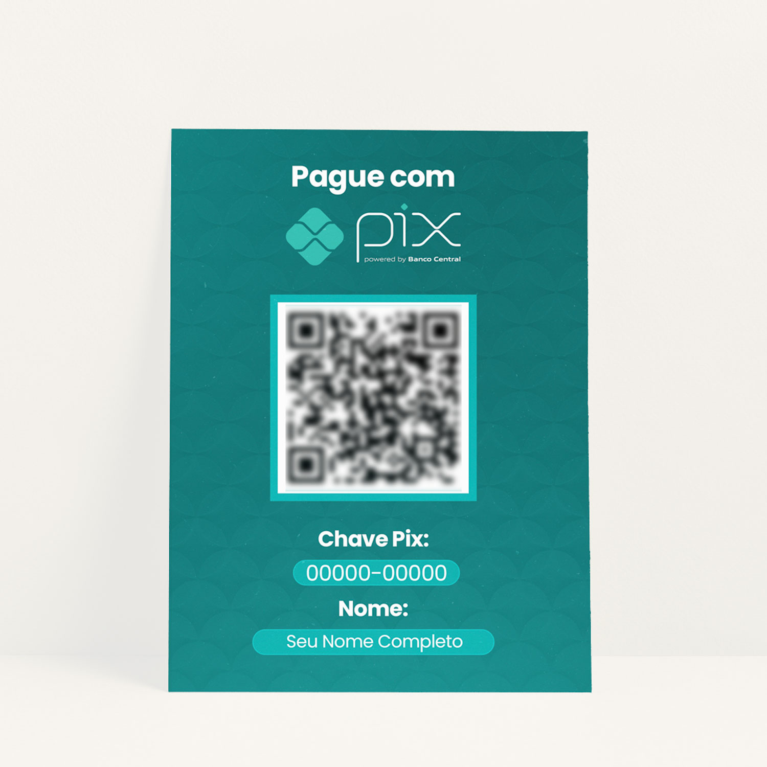 Placa Pix com Qr Code - Plakinhas Placa Pix com Qr Code - Plakinhas