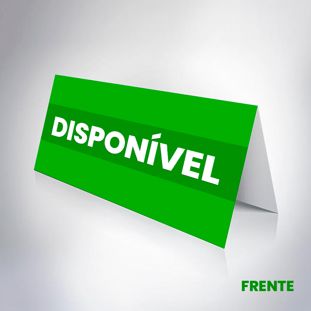 Placa de Mesa Atendimento Disponível e Ocupado - Plakinhas