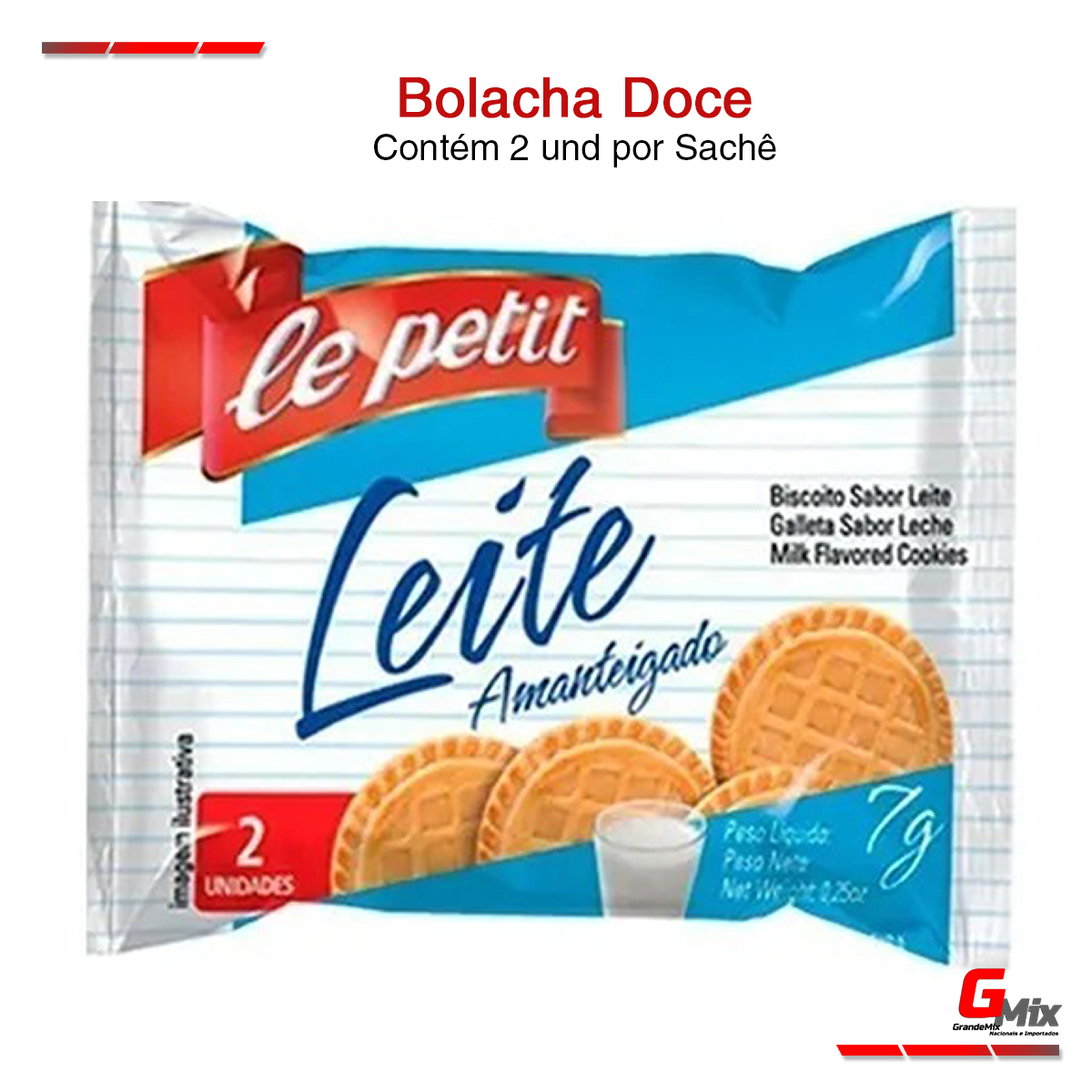 Sachê De Bolachas Doce Ao Leite 7g Cx 180un - Le Petit - Grande Mix ...