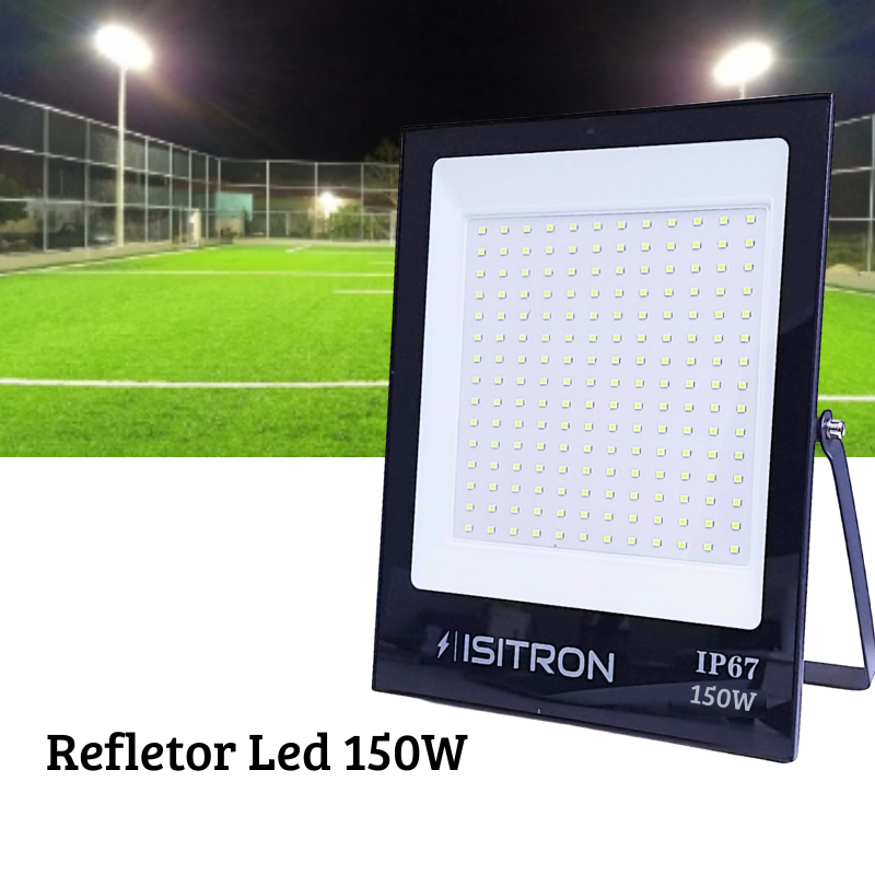 Refletor LED 150W 220V SLIM IP67 Branco Frio - isitron.com.br