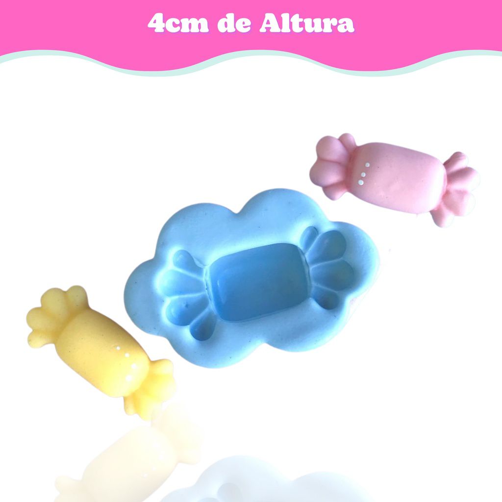 Molde de Silicone Bala Quadrada Molde para Biscuit Molde para ...