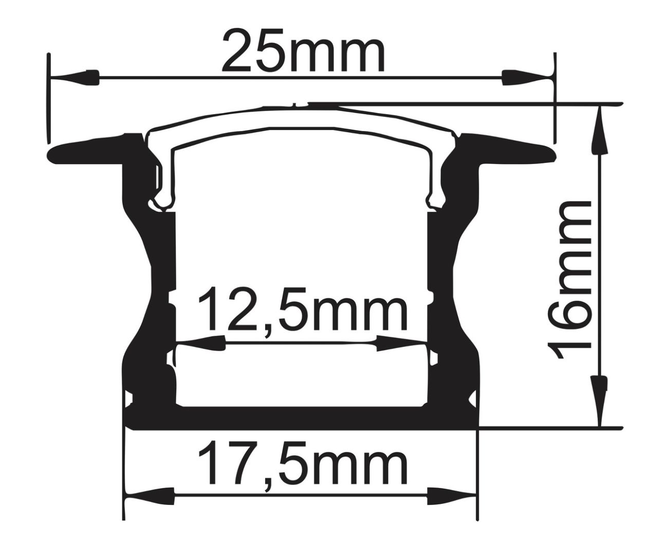 Perfil de led embutir drywall - Loja de lustres em sp
