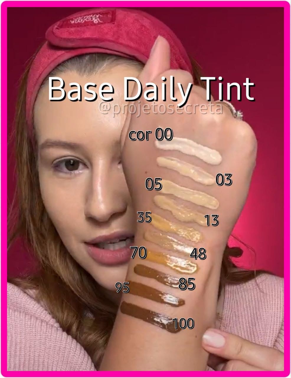 Base Daily Tint Cream Linha Niina Secrets Eudora 25ml - Cosmeticos da ray